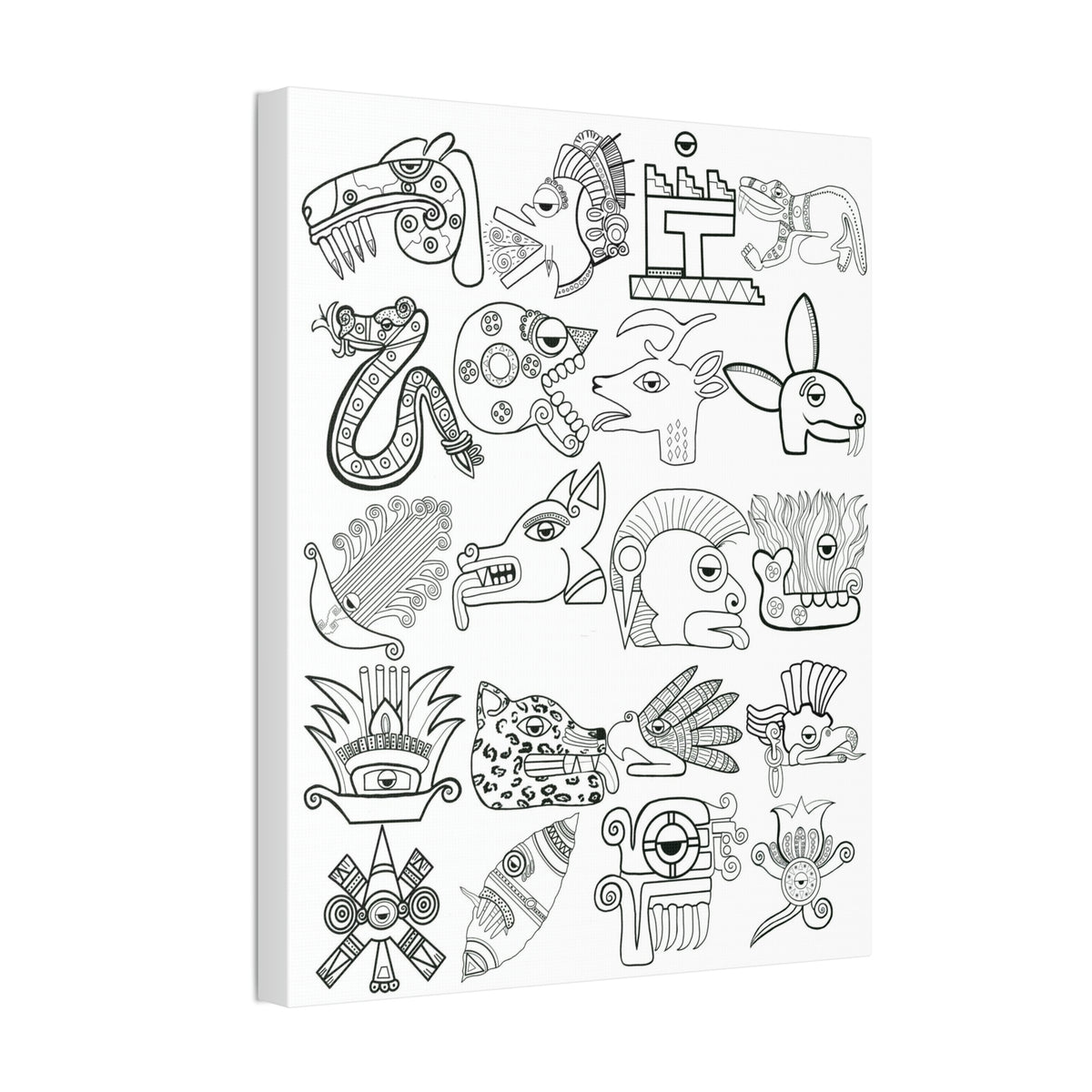 Color the Tonalli 20 Day Sign Guide, Paint your own canvas – Malinalli ...